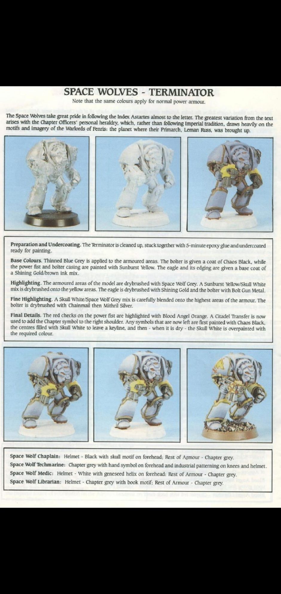 How to paint Space Wolves from 2nd Edition – Hutber's Warhammer